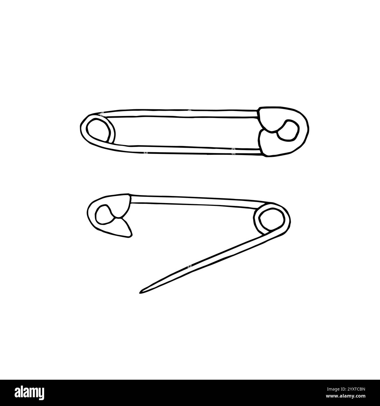 Vector set of two hand drawn doodle sketch English pin isolated on ...