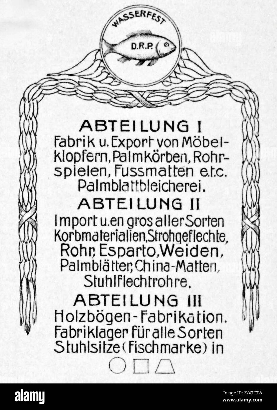 DB departments DRP fish 1911 Stock Photo - Alamy