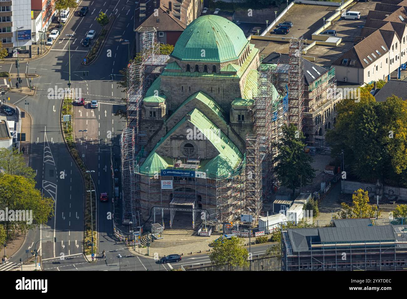 Aerial view, place of worship Old Synagogue, cultural center for Jewish ...