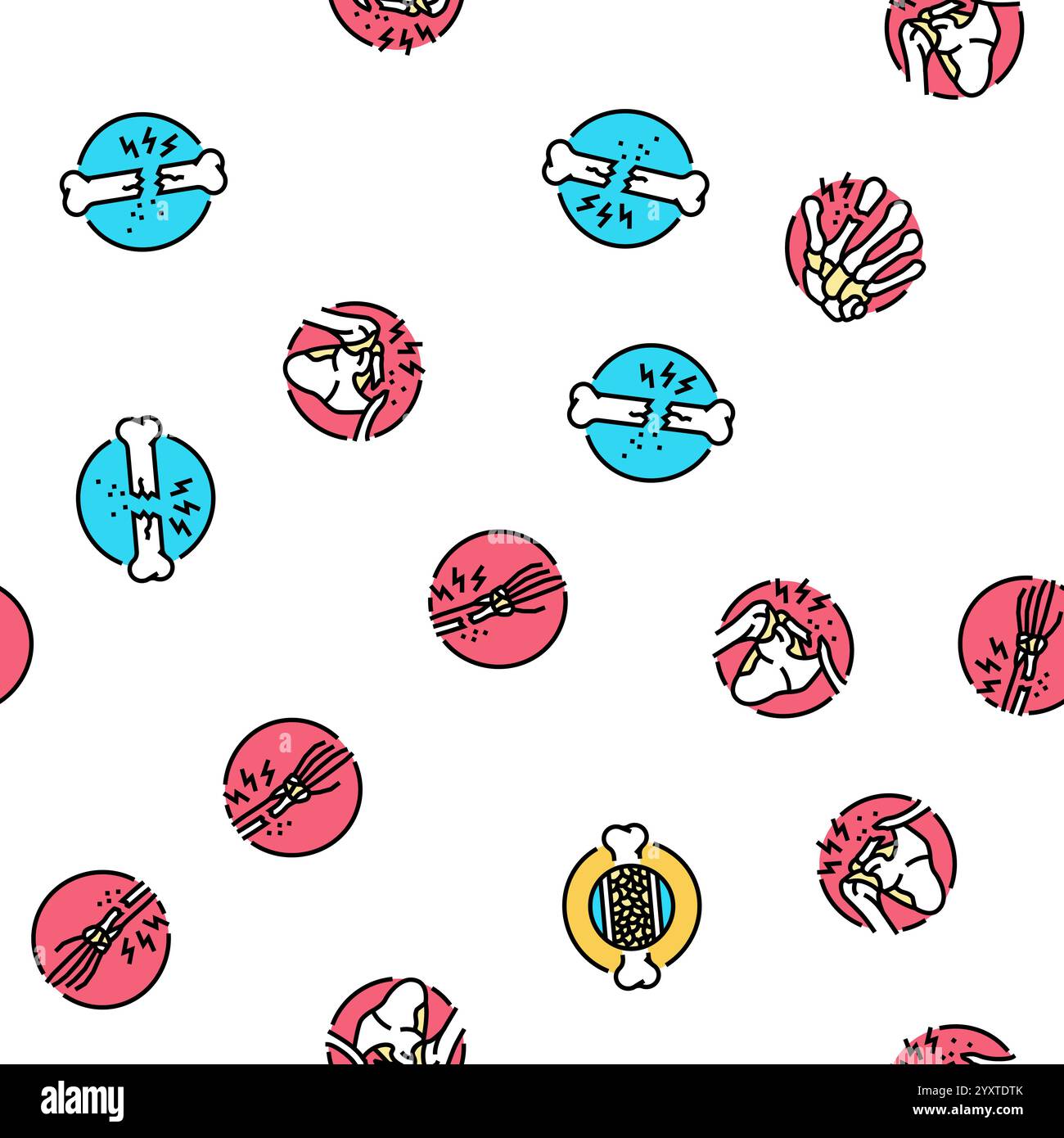 osteoporosis bone pain calcium seamless pattern vector Stock Vector ...