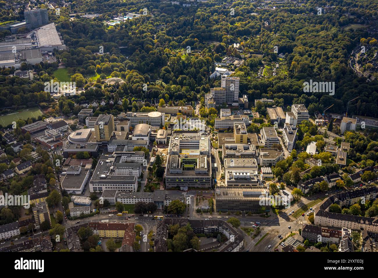 Aerial view, Essen University Hospital, Holsterhausen, Essen, Ruhr area ...