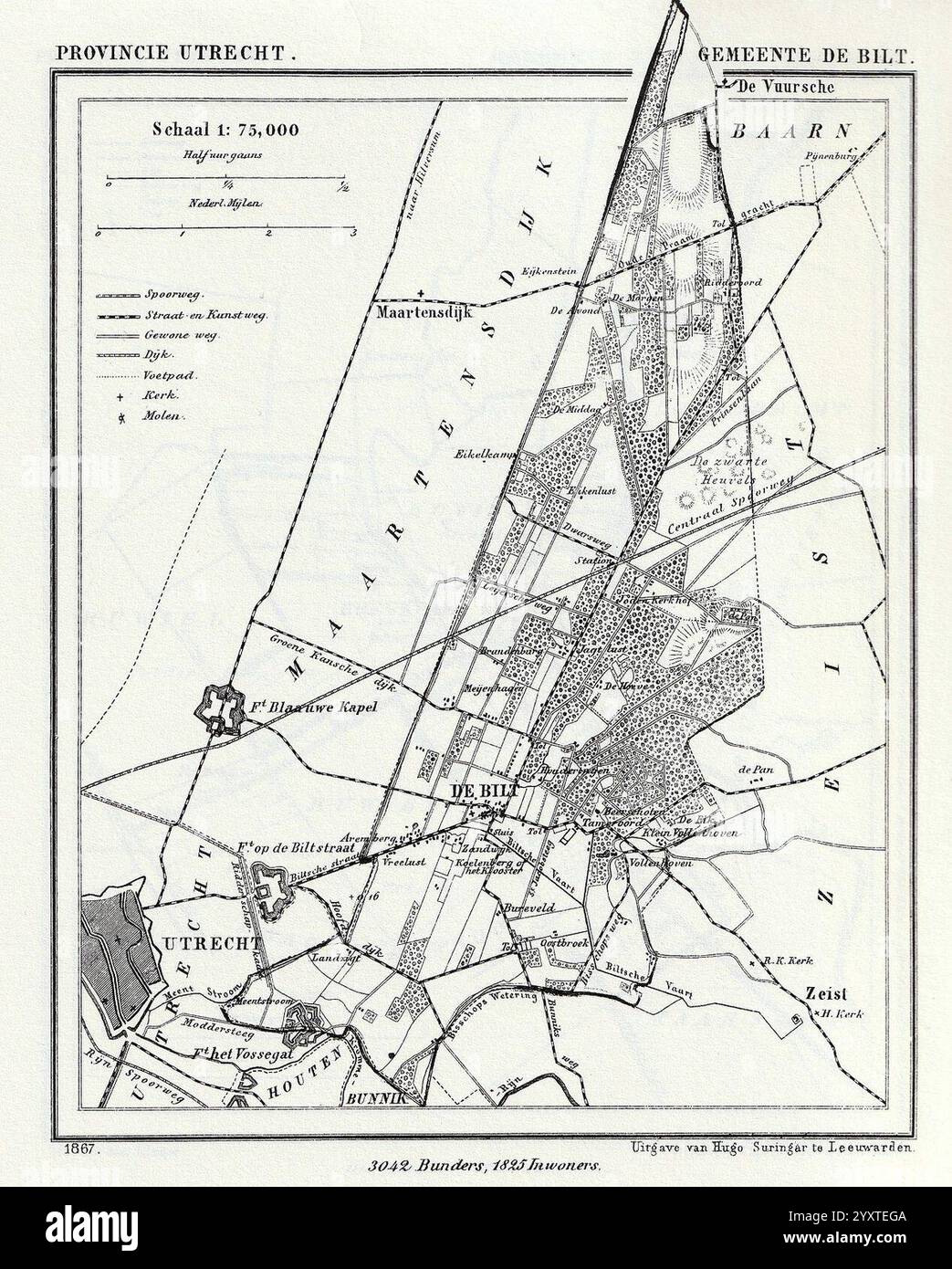 De Bilt, Gemeenteatlas van Nederland Stock Photo - Alamy