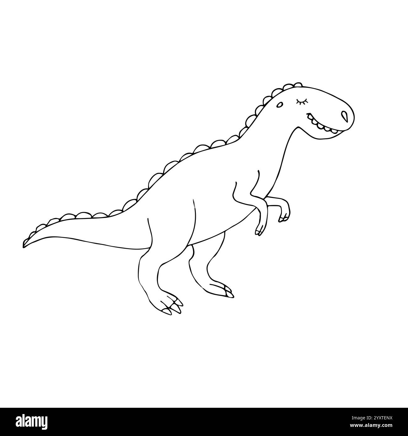 Vector hand drawn doodle sketch tyrannosaur rex dinosaur isolated on ...