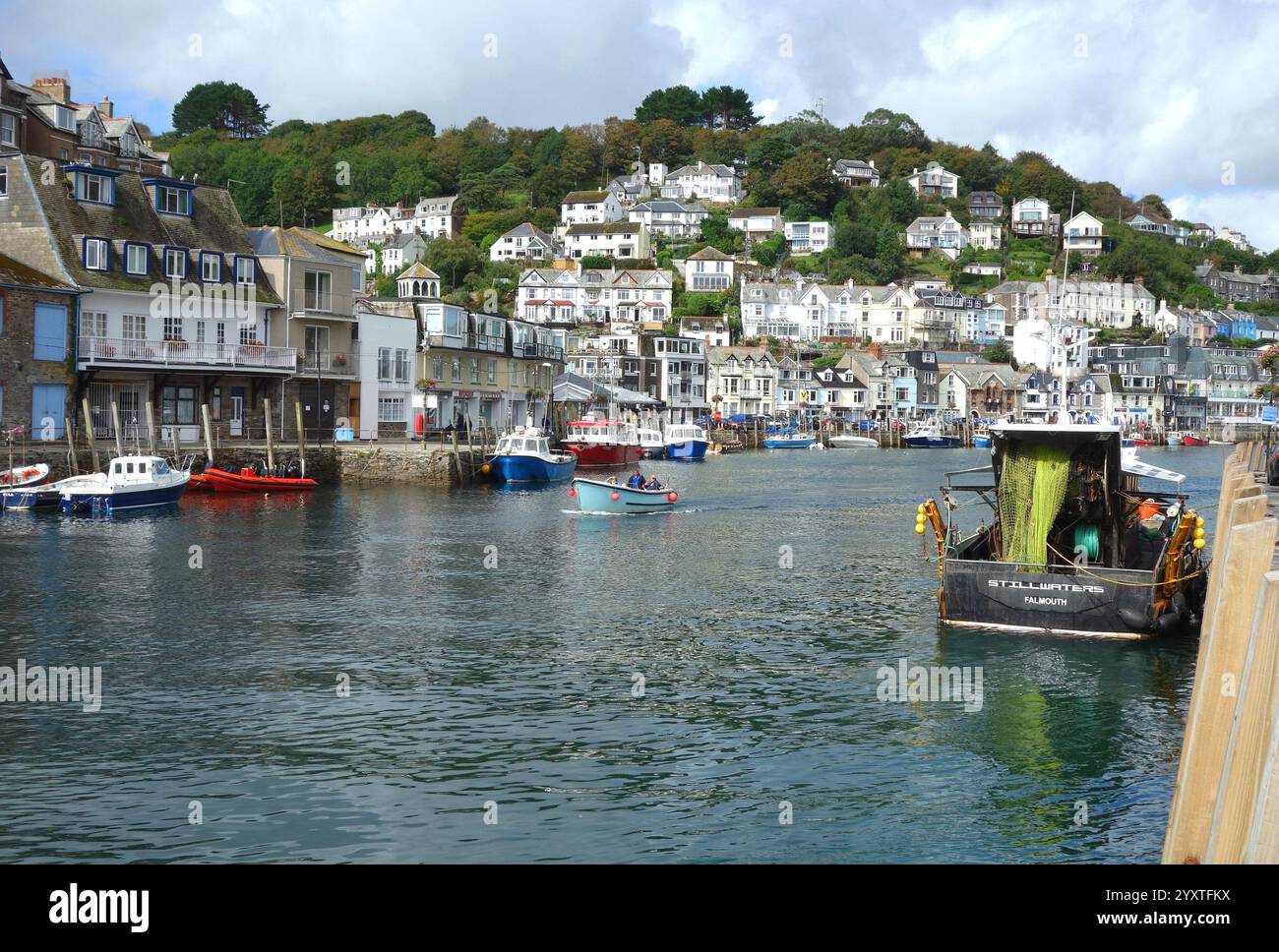 A general photograph of West Looe Cornwall that shows the harbour ...