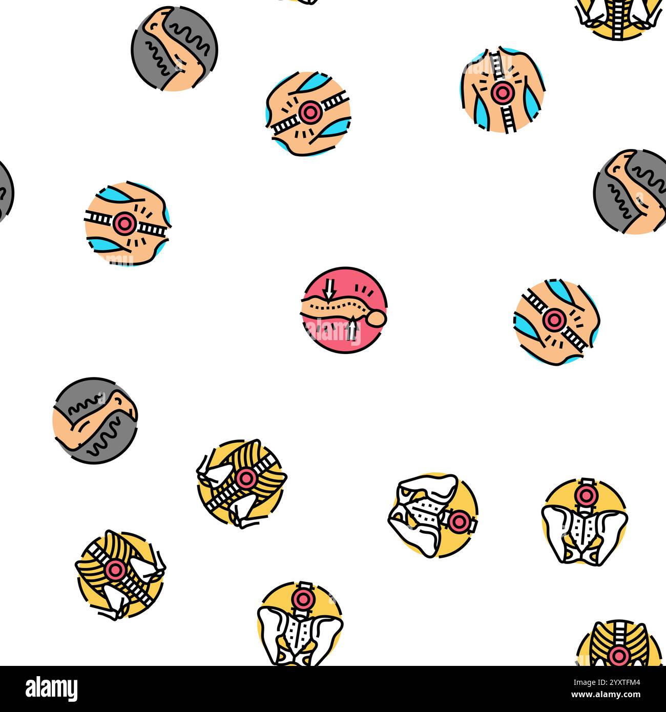 osteoporosis bone pain calcium seamless pattern vector Stock Vector ...
