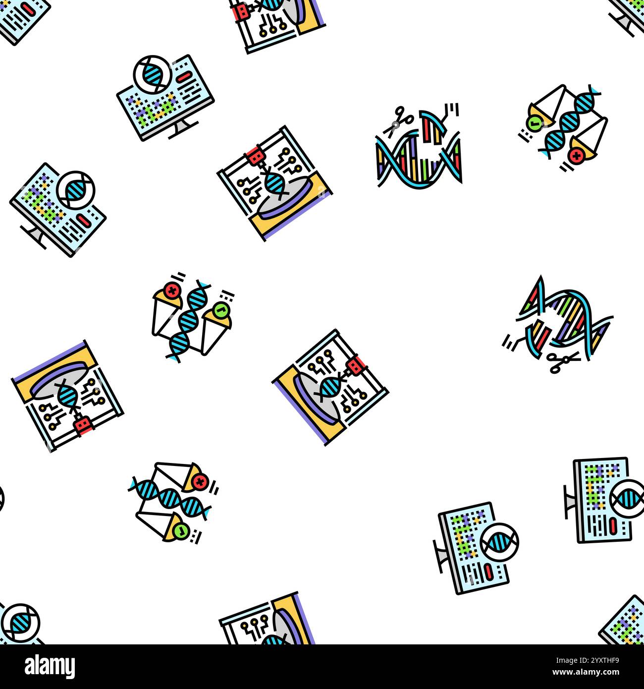 cryptogenetics dna gene helix seamless pattern vector Stock Vector ... cryptogenetics dna gene helix seamless pattern vector Stock Vector ...