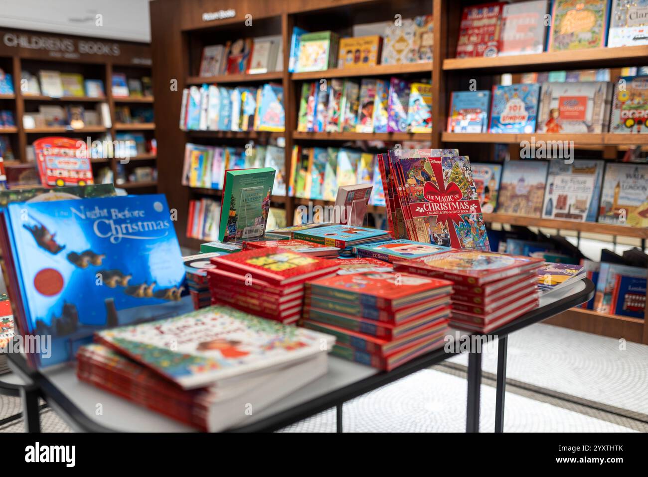 London, UK - December 3, 2024, The children's book section at Harrods ...