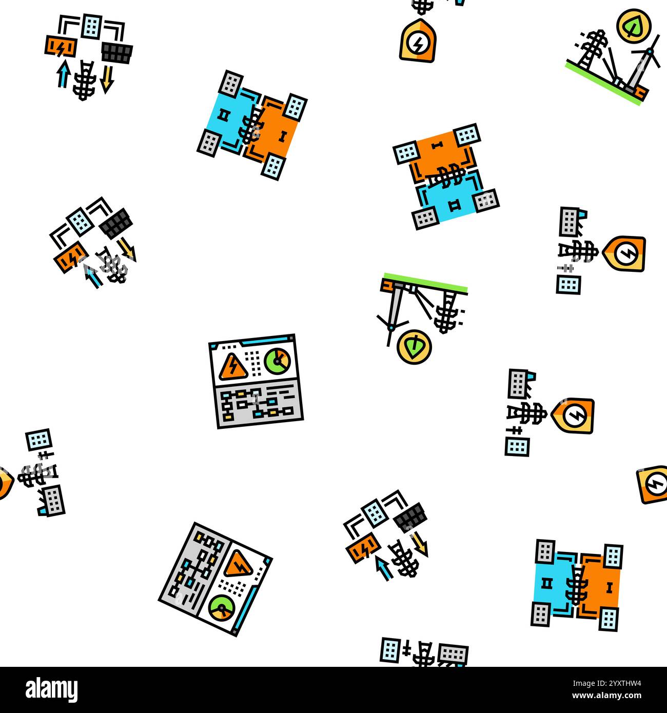 electric grid energy power seamless pattern vector Stock Vector Image & Art - Alamy