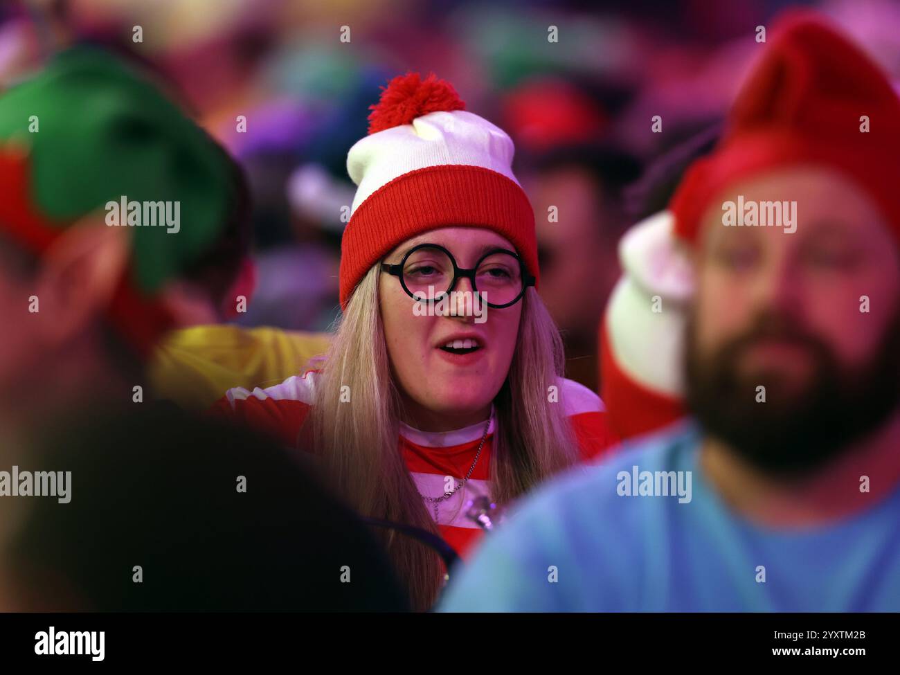 A fan in fancy dress during day three of the Paddy Power World Darts ...