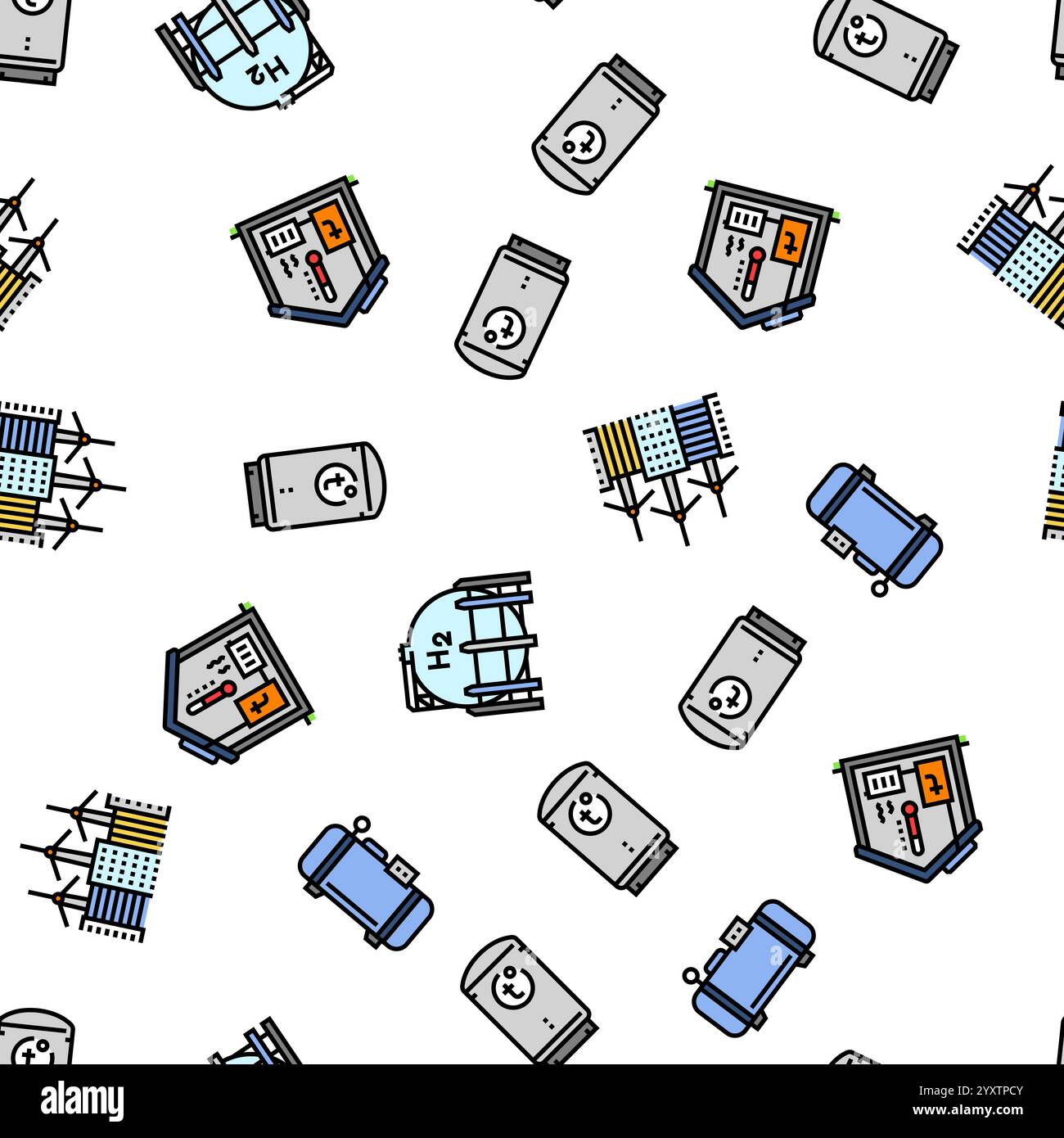 energy storage power system seamless pattern vector Stock Vector Image & Art - Alamy