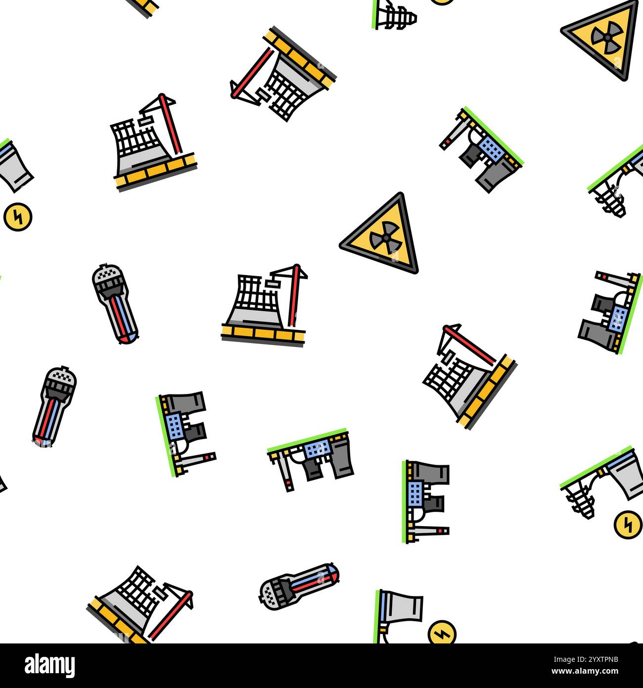 nuclear energy power plant seamless pattern vector Stock Vector Image & Art - Alamy