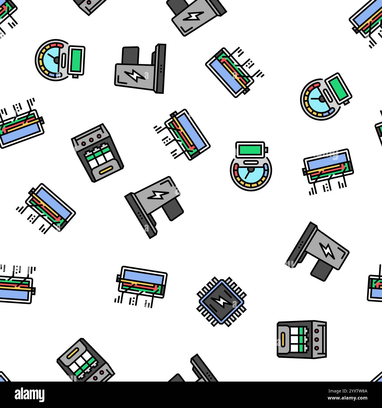 Blue battery car pattern hi-res stock photography and images - Alamy