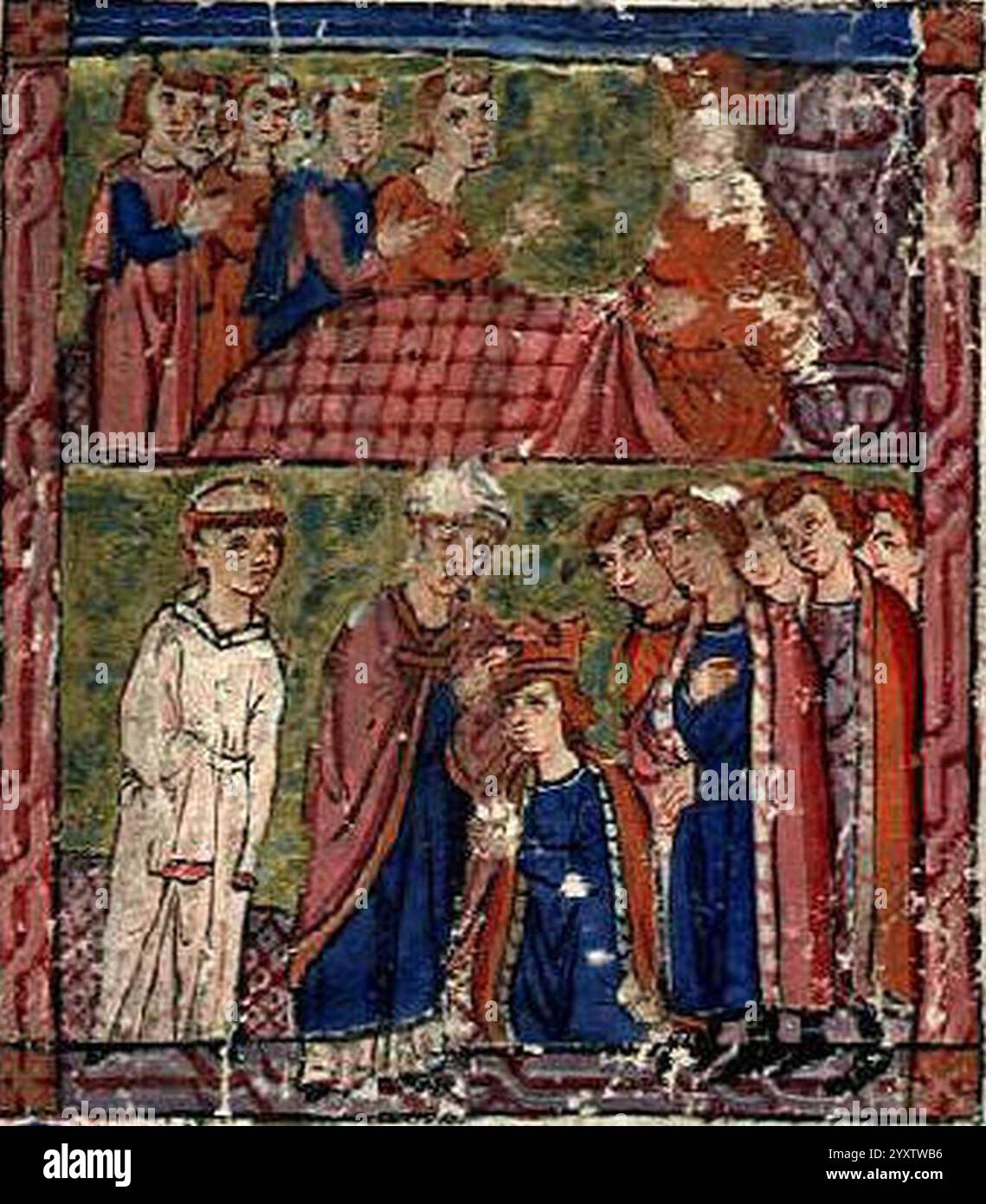 Death of Baldwin IV and coronation of Baldwin V Stock Photo - Alamy