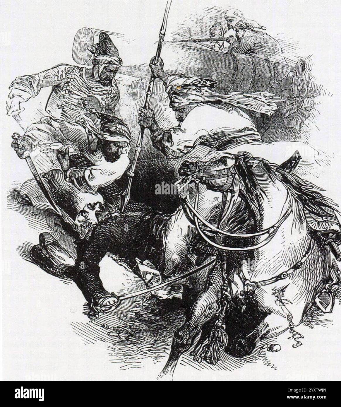 Death of Major Broadfoot - ILN 1846 Stock Photo - Alamy