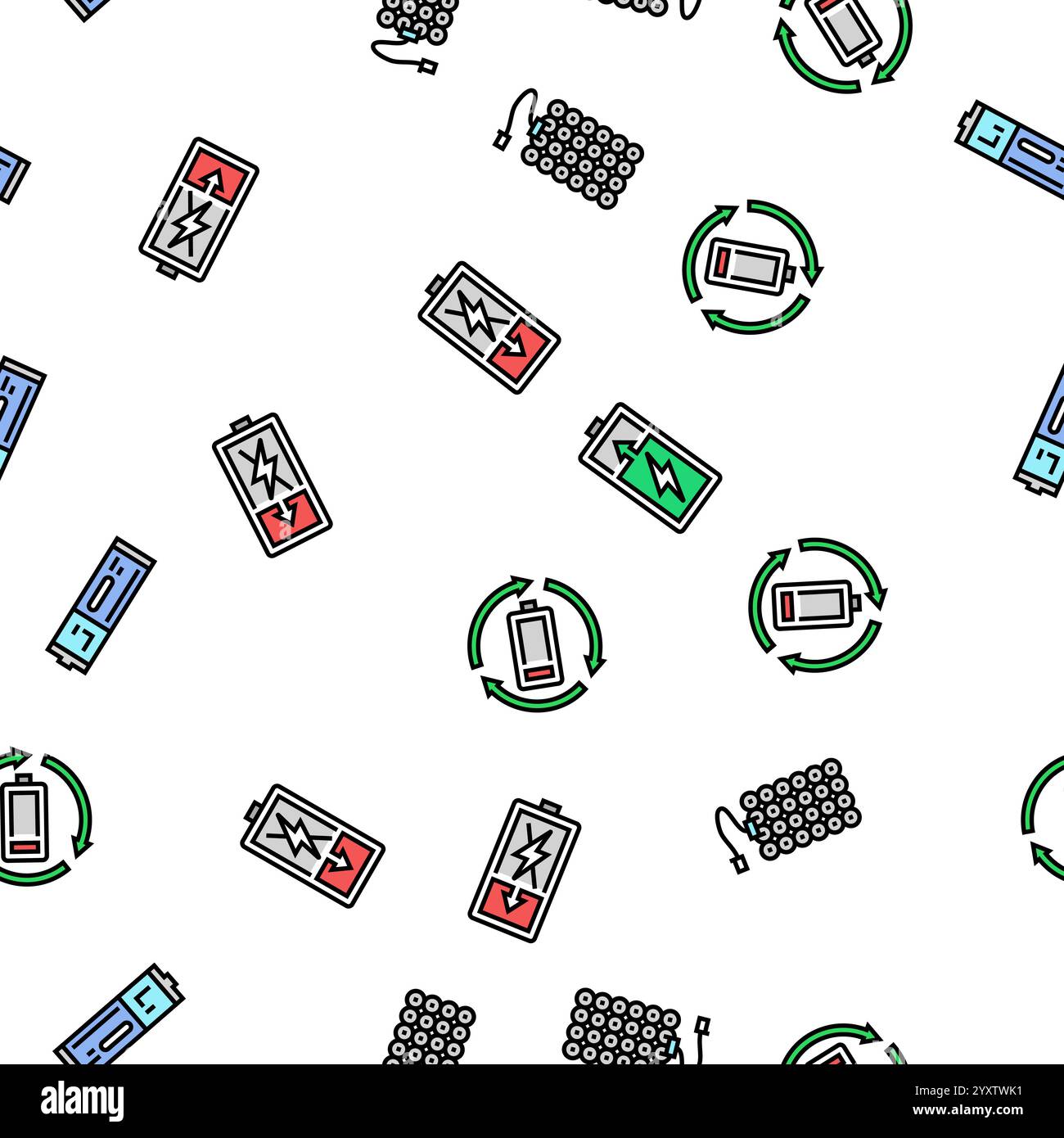 Blue battery car pattern hi-res stock photography and images - Alamy