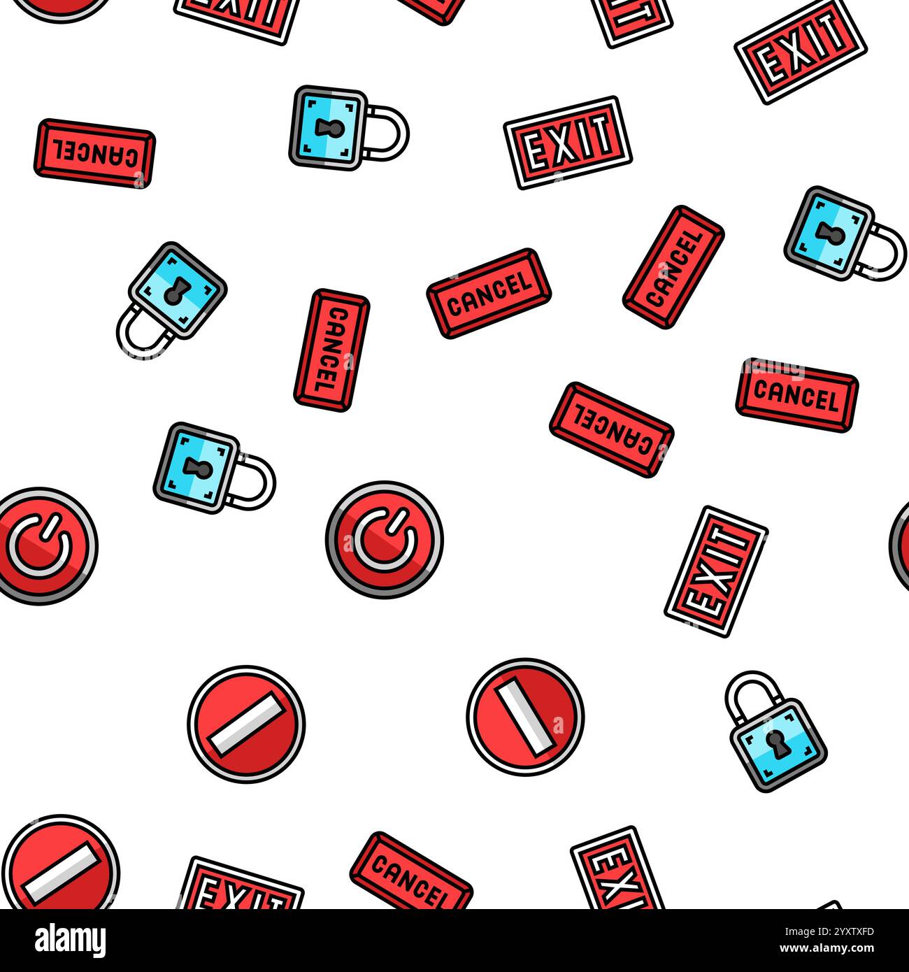 close door store shop board seamless pattern vector Stock Vector Image ...