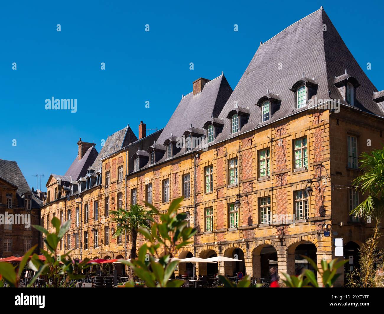 Typical architecture of city of Charleville Meziere on Place Ducale ...