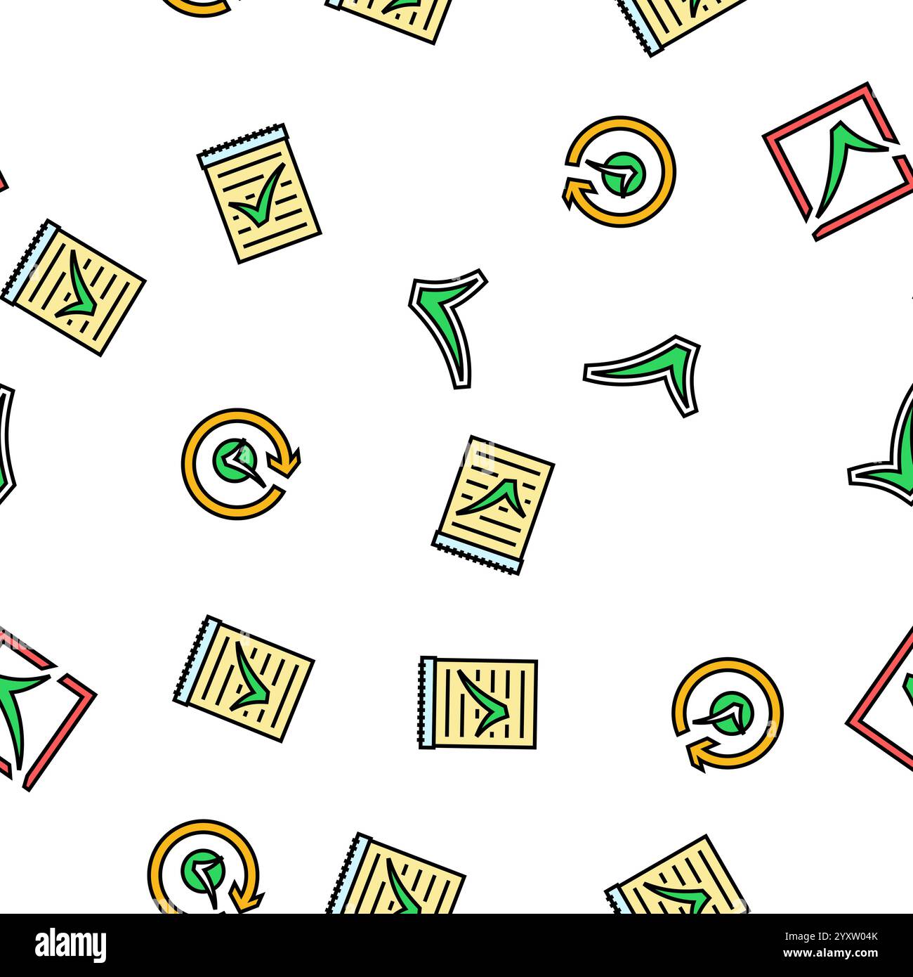 check mark tick ok seamless pattern vector Stock Vector Image & Art - Alamy