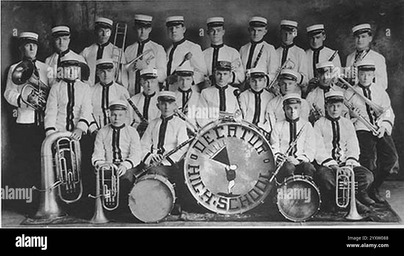 Decatur High School Band, 1919-1920 Stock Photo - Alamy