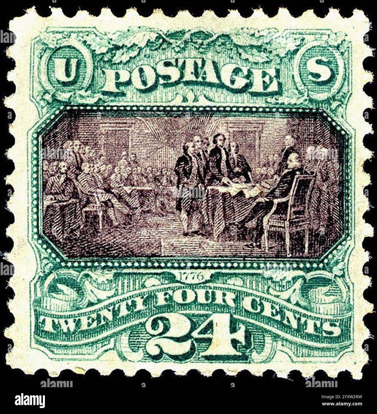 Declaration of Independence, 24c, 1869 issue Stock Photo - Alamy