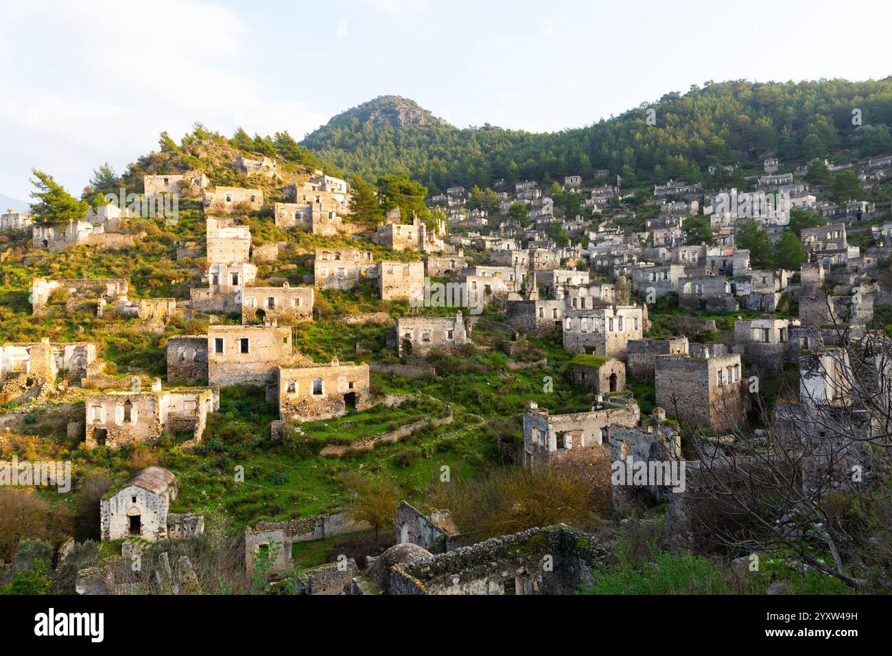 ghost town of Kayakoy in Turkey Stock Photo - Alamy