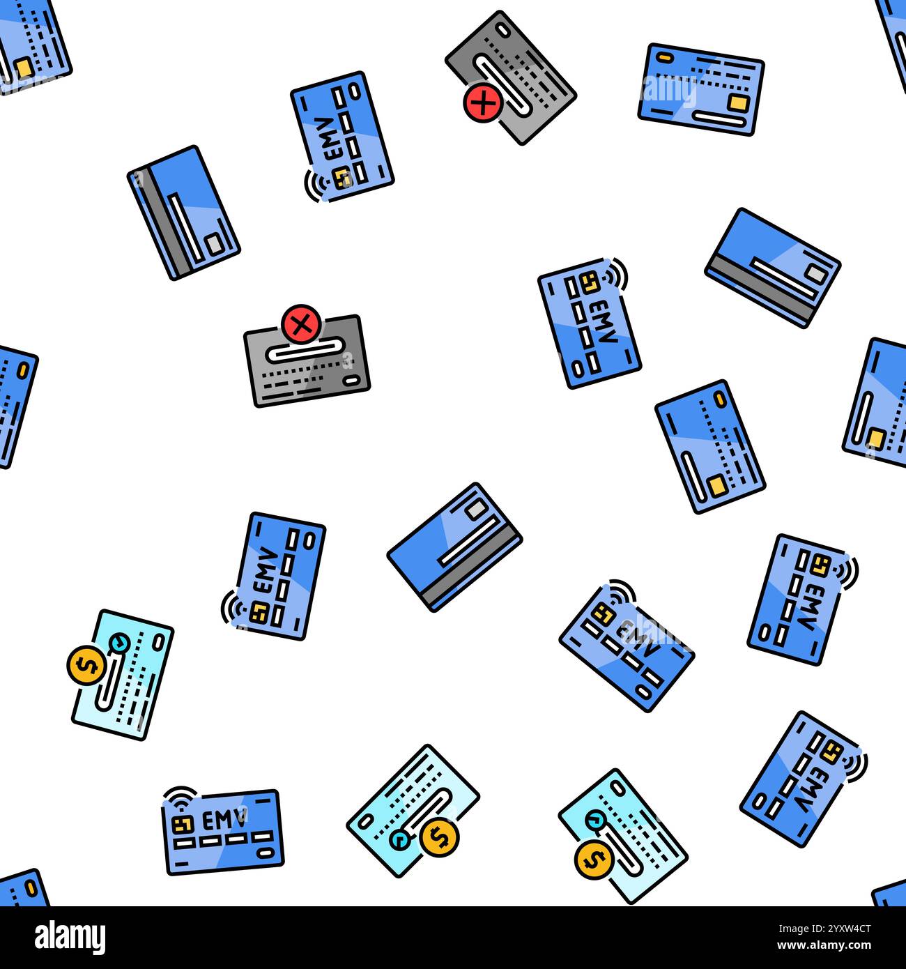 credit card bank payment money seamless pattern vector Stock Vector ...