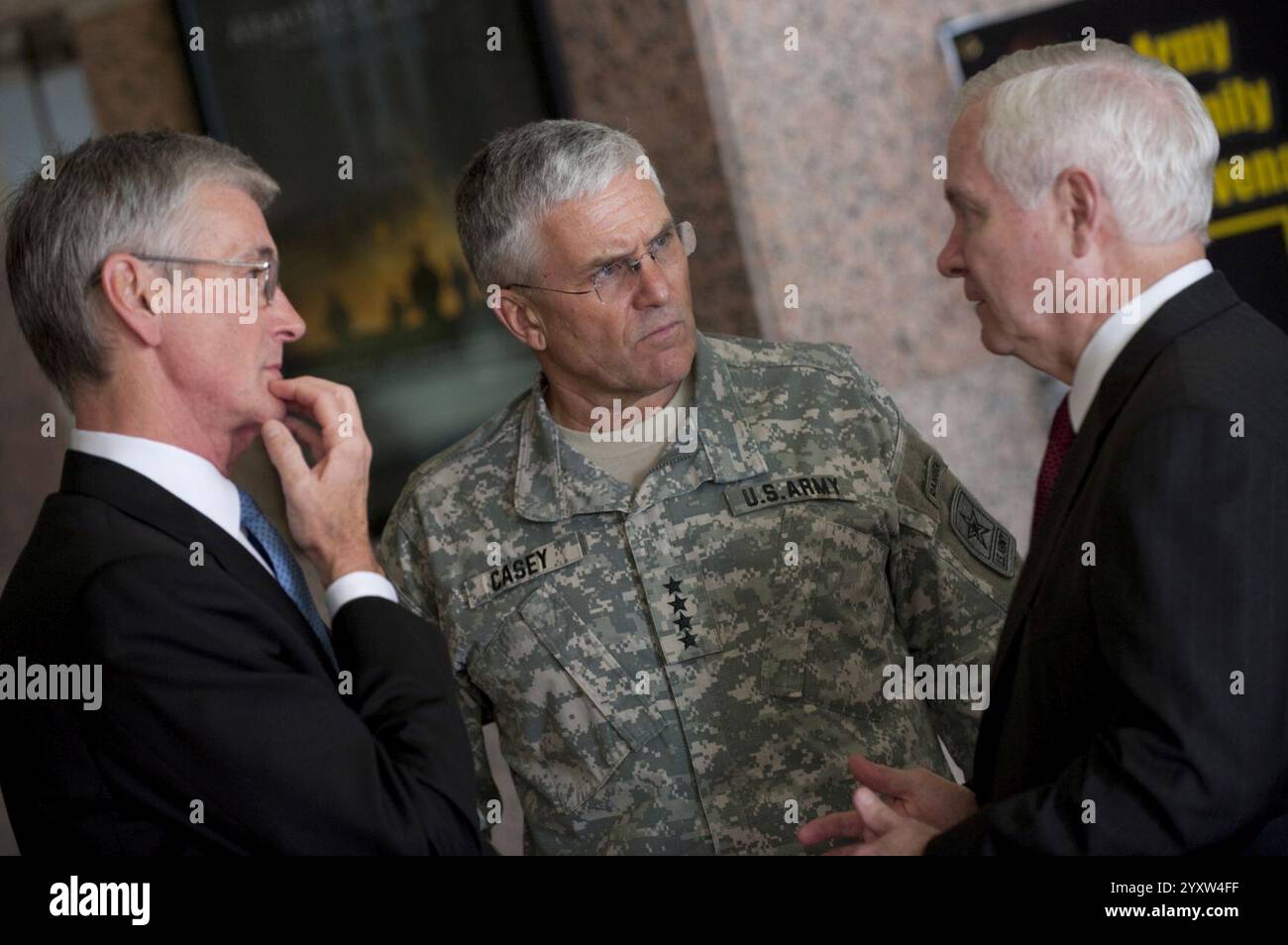 Defense Secretary Robert M. Gates, Army Secretary John M. McHugh, and ...