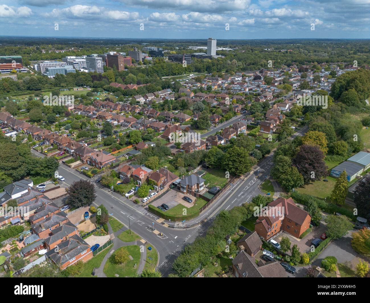 Residential area houses park hi-res stock photography and images - Alamy