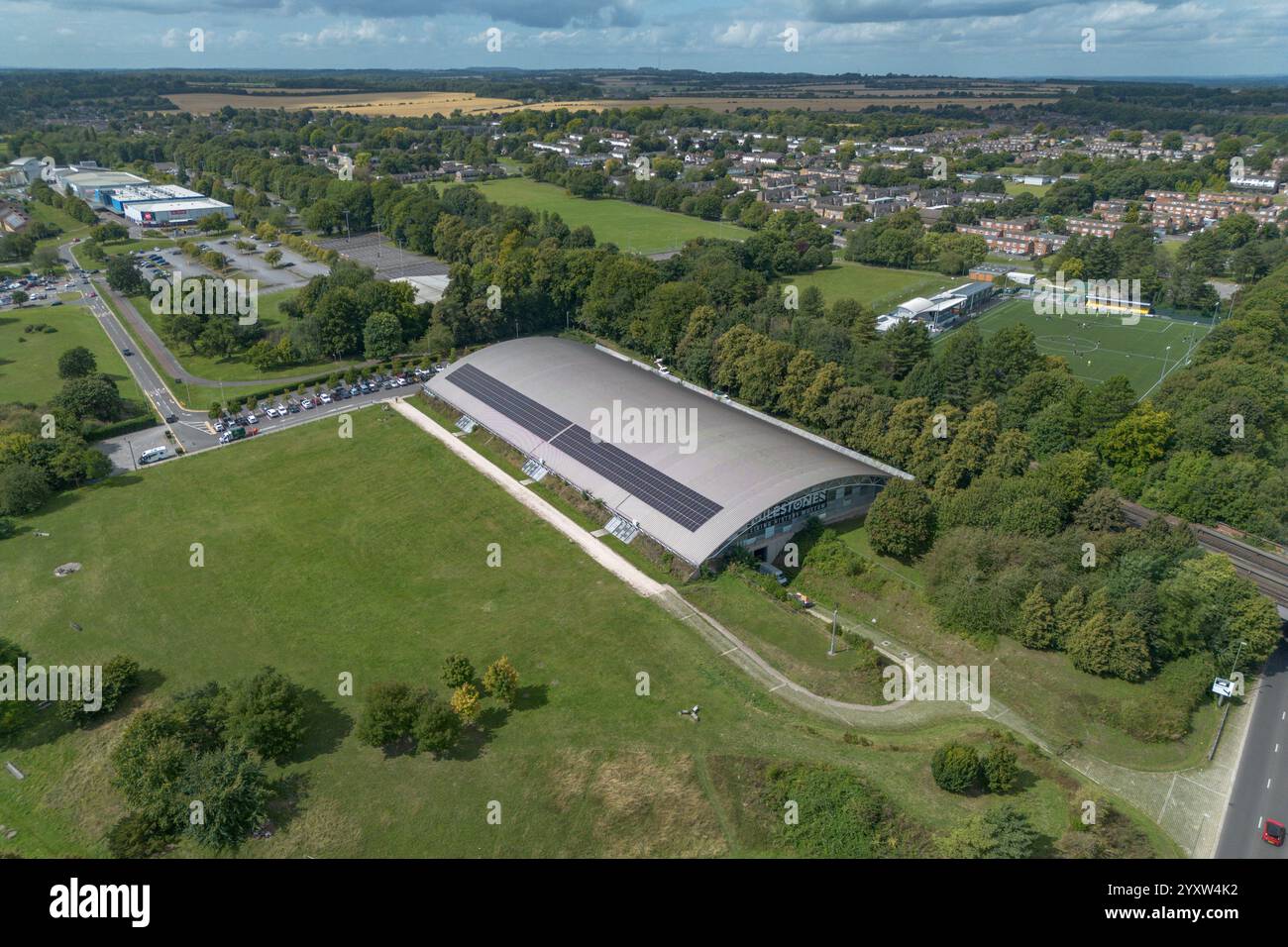 Aerial view of the Milestones Museum, Basingstoke, UK Stock Photo - Alamy
