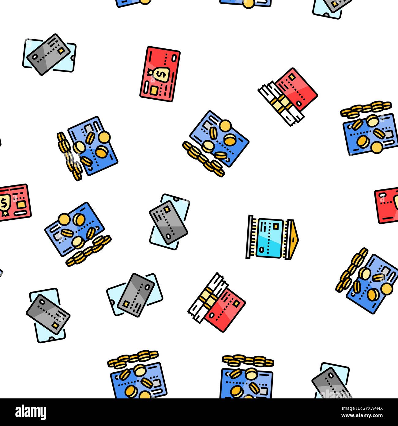 credit card bank payment money seamless pattern vector Stock Vector ...