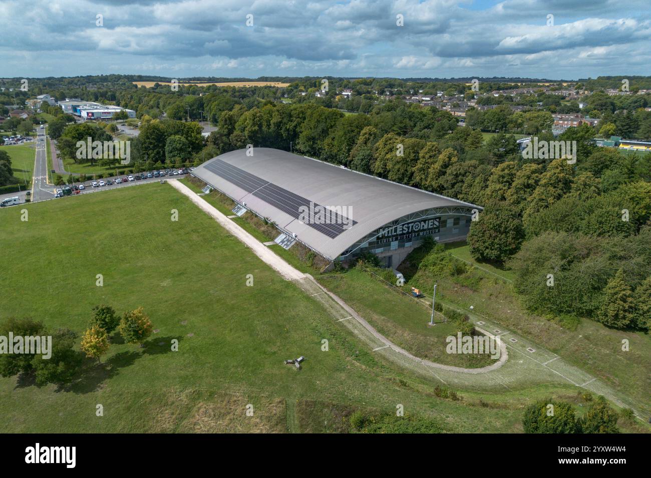 Aerial view of the Milestones Museum, Basingstoke, UK Stock Photo - Alamy