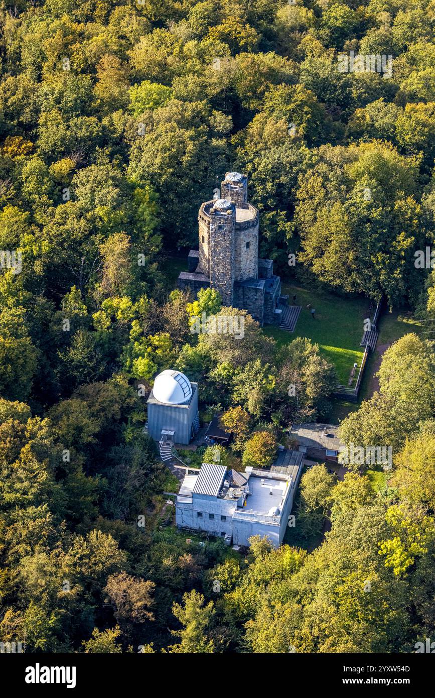 Aerial view, Eugen-Richter-Tower with observatory Hagen of the Drei ...