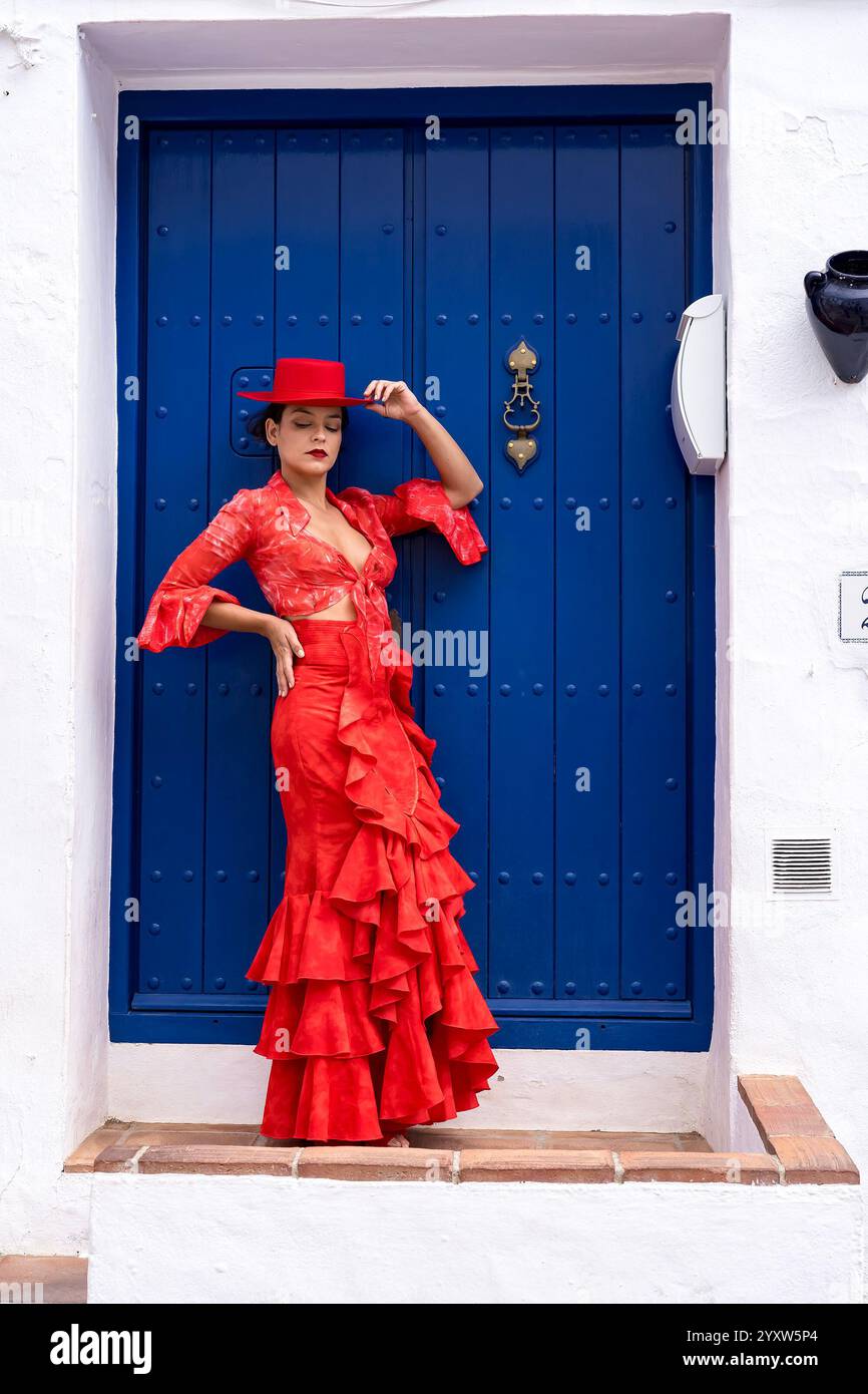 Stunning Spanish model flaunts traditional attire in picturesque ...