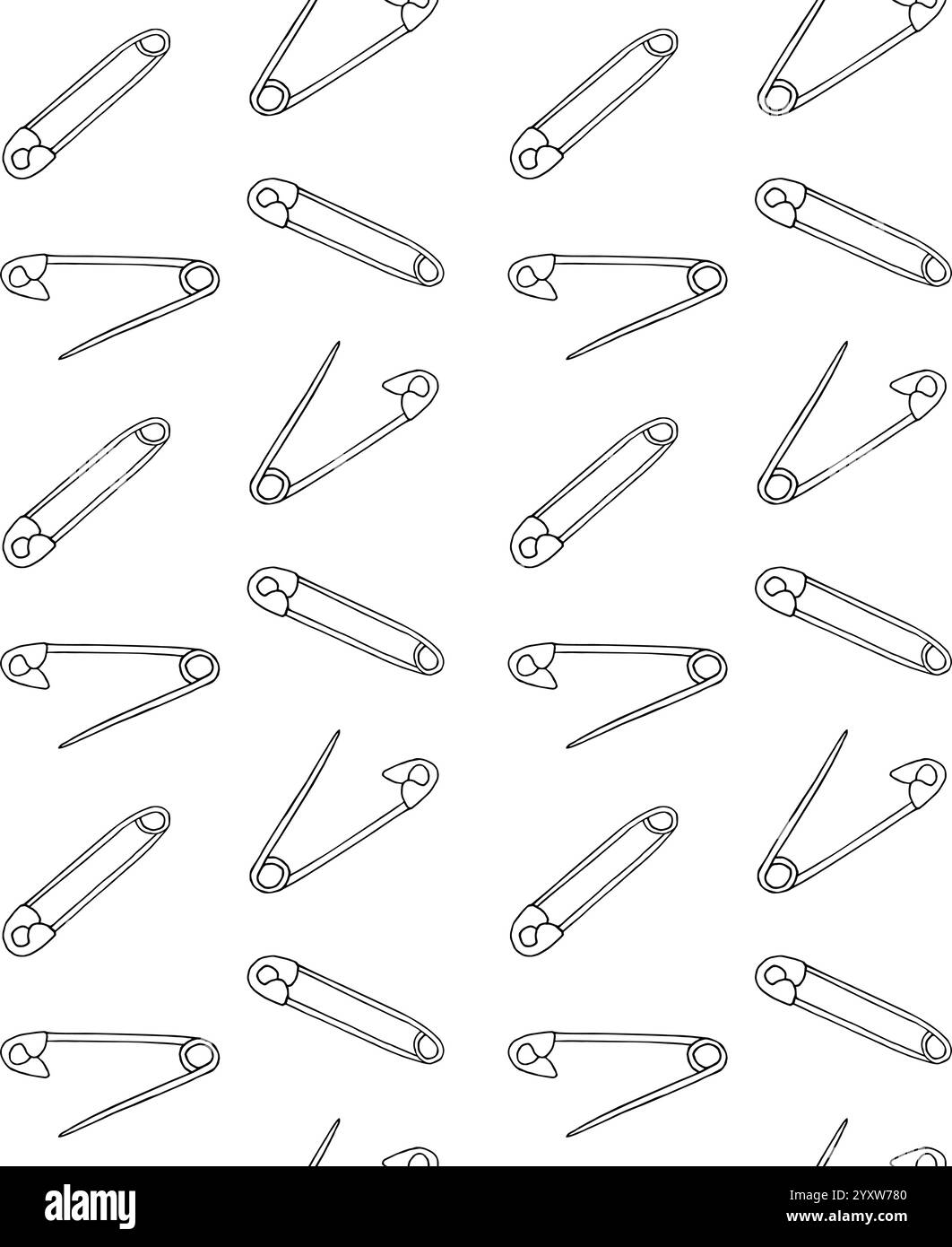 Vector seamless pattern of hand drawn doodle sketch English pins ...