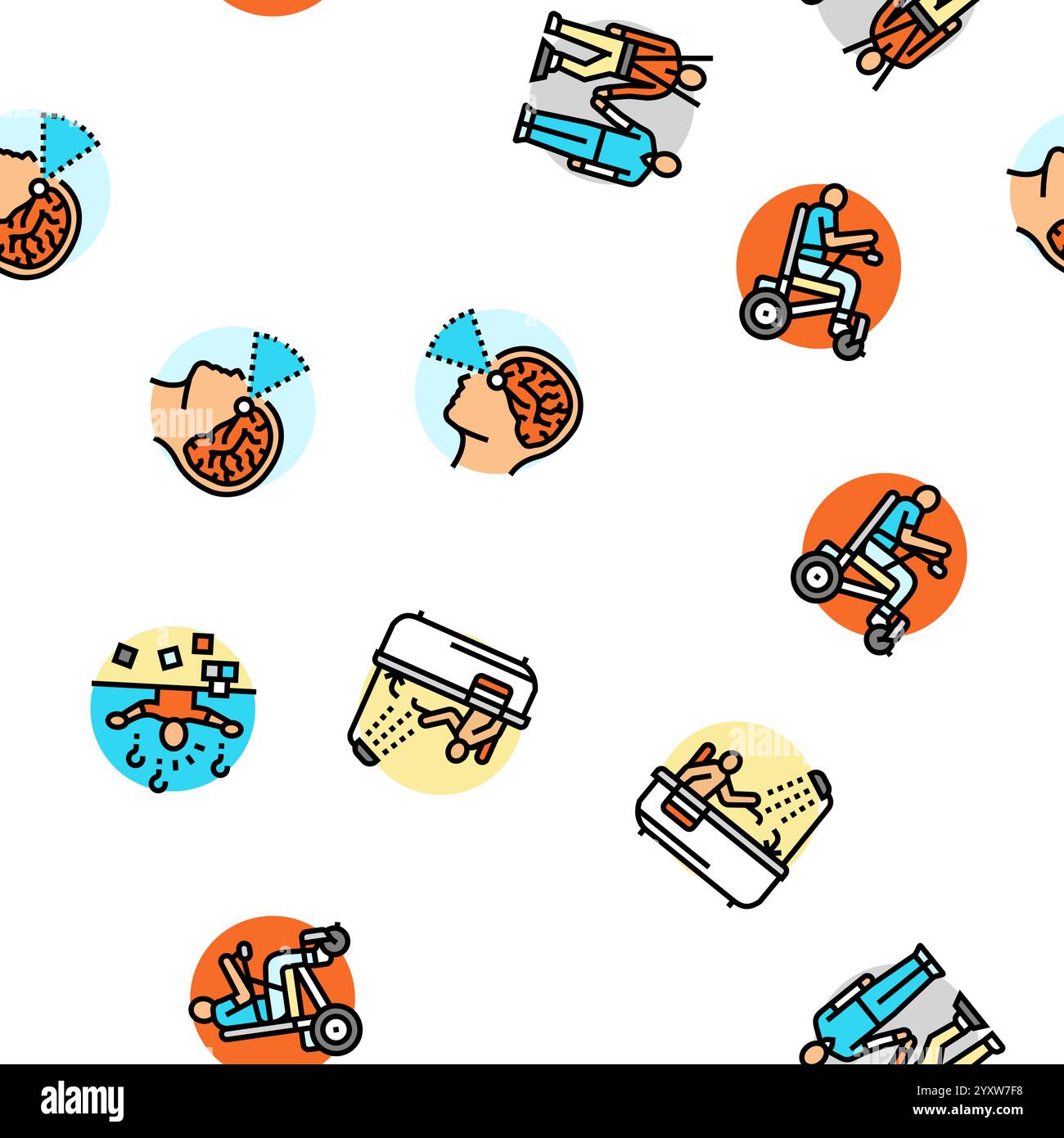 occupational therapist health seamless pattern vector Stock Vector ...