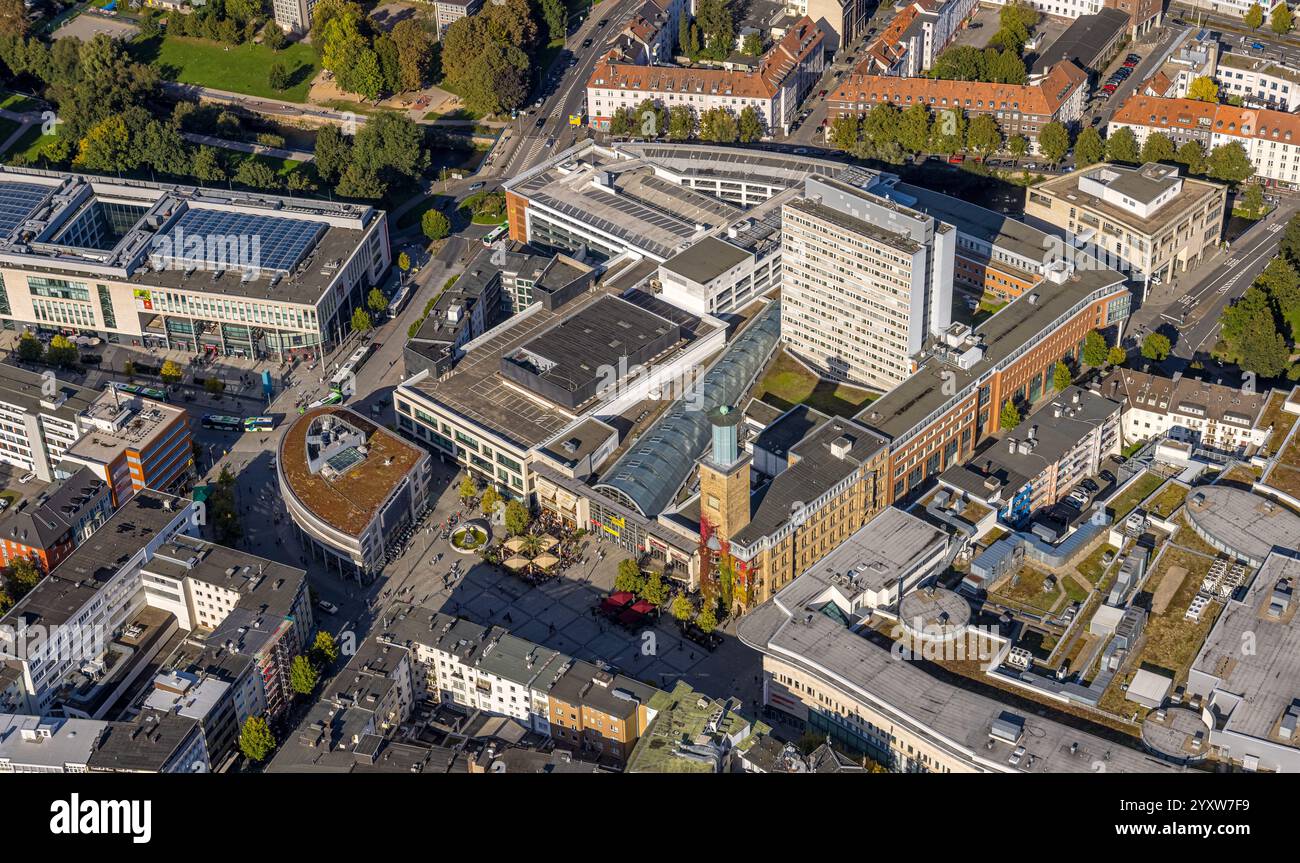Aerial view, City Center Rathaus Galerie, City Hall and Volme Gallery ...