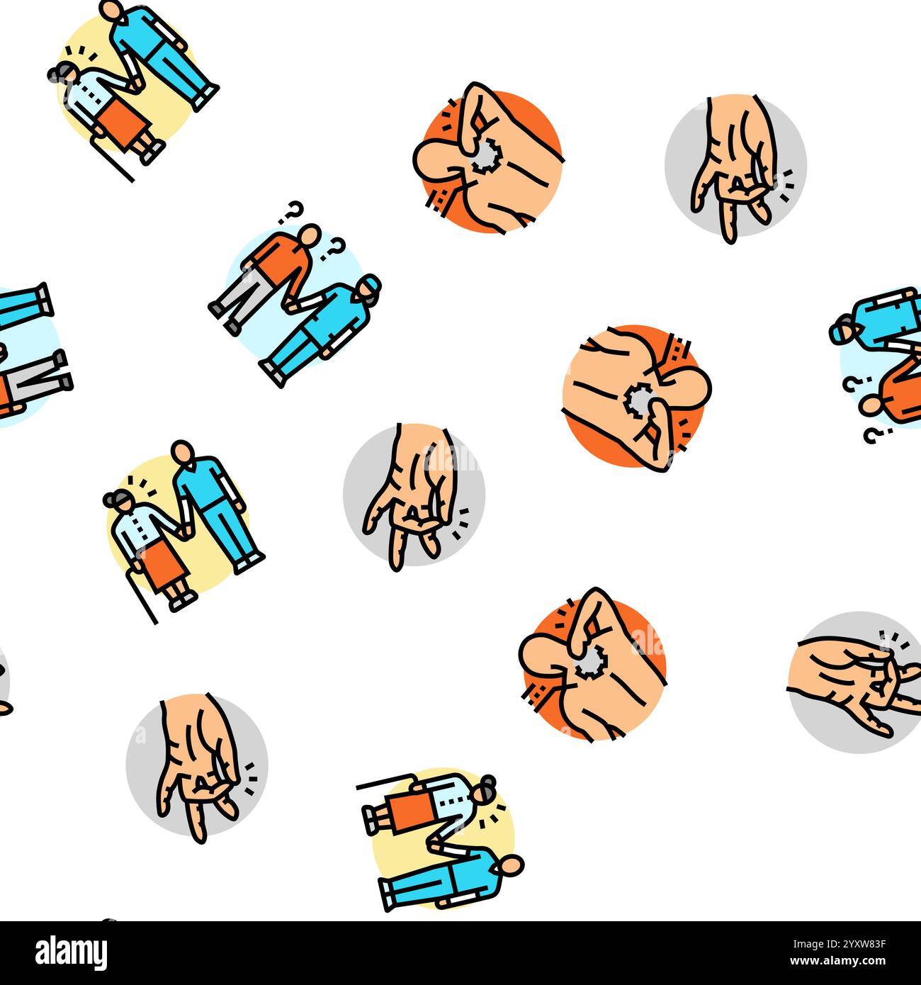 occupational therapist health seamless pattern vector Stock Vector ...