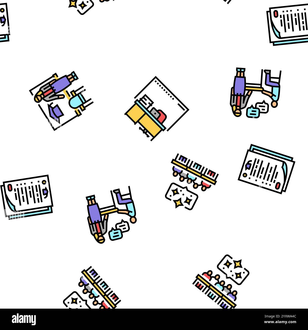 primary school teacher education seamless pattern vector Stock Vector ...