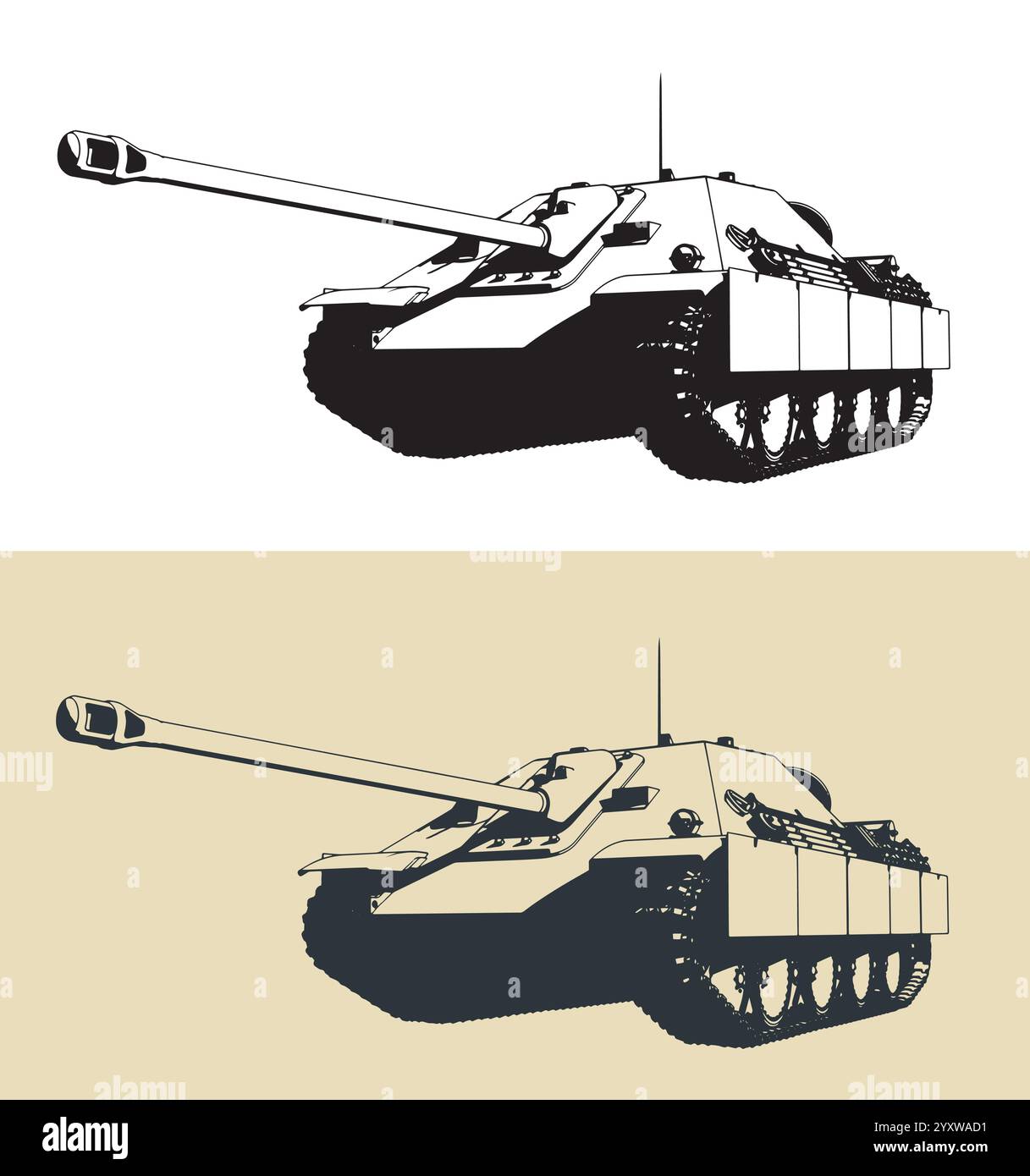 Heavy German self-propelled artillery unit of the Second World War ...