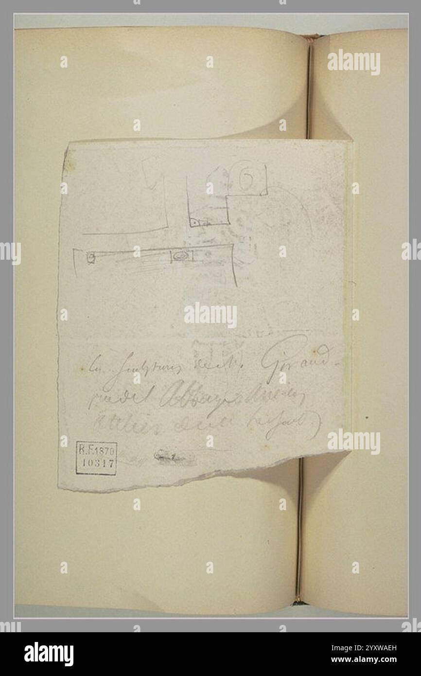 Delacroix - Annotations manuscrites ; plan Stock Photo - Alamy
