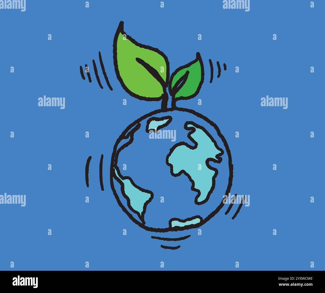 Green plant growing on earth promoting environmental conservation Stock ...