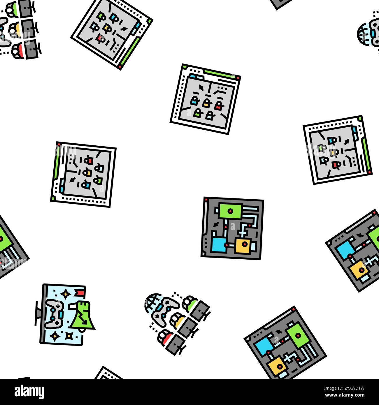 Video game designer office Stock Vector Images - Alamy