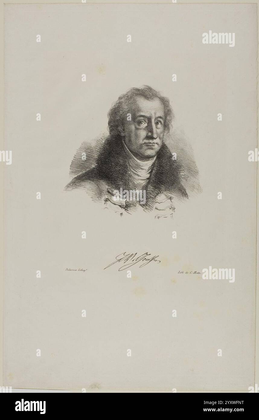 Delacroix - Portrait of Goethe, from Faust, 1955.1102.1 Stock Photo - Alamy