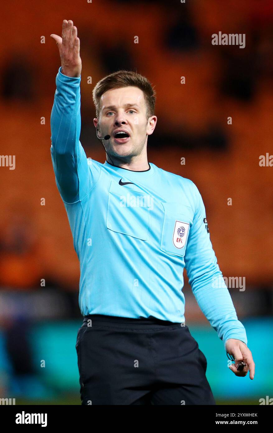 Referee John Mulligan during the Vertu Trophy, northern section, round ...