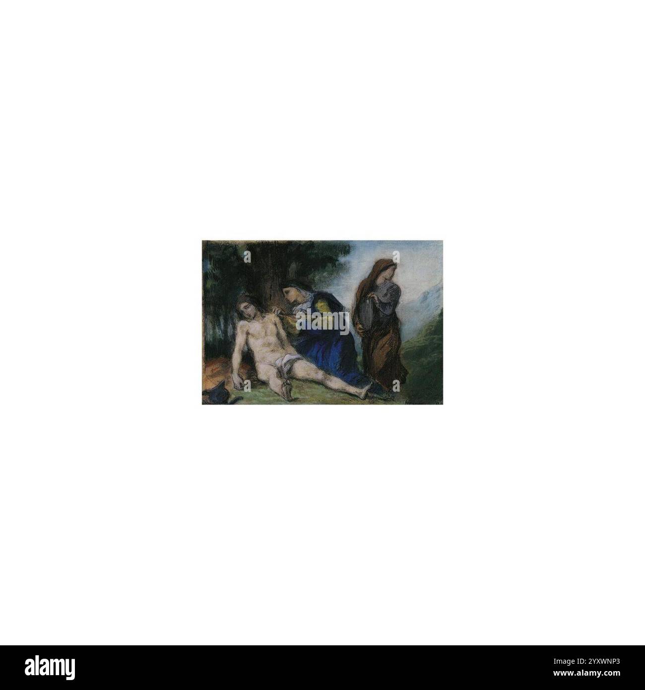 Delacroix - ST. SEBASTIAN TENDED BY THE HOLY WOMEN Stock Photo - Alamy