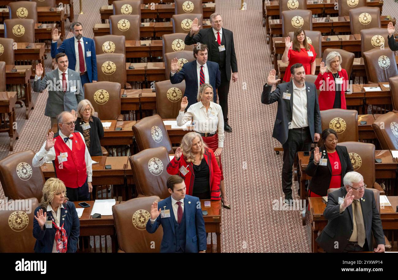 Austin, Texas, USA. 17 December, 2024. Texas electors take the Oath of ...