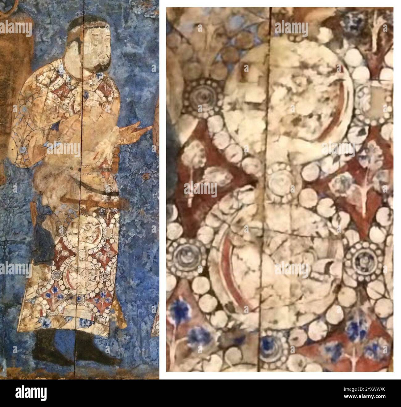 Delegate with boar head symbol on his dress in the Afrasiab murals 650 ...