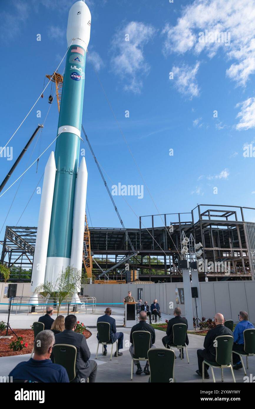 Delta II Rocket Joins KSC Rocket Garden (5 Stock Photo - Alamy