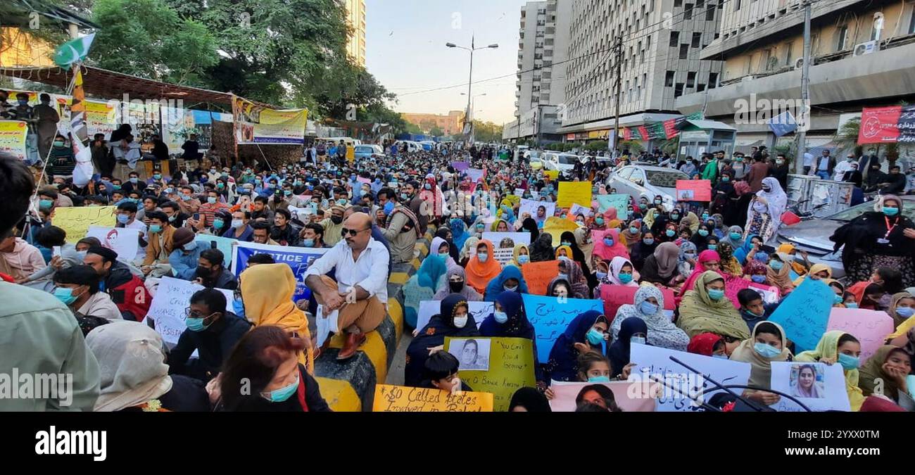 Demonstration Karima Baloch Pakistan Stock Photo - Alamy