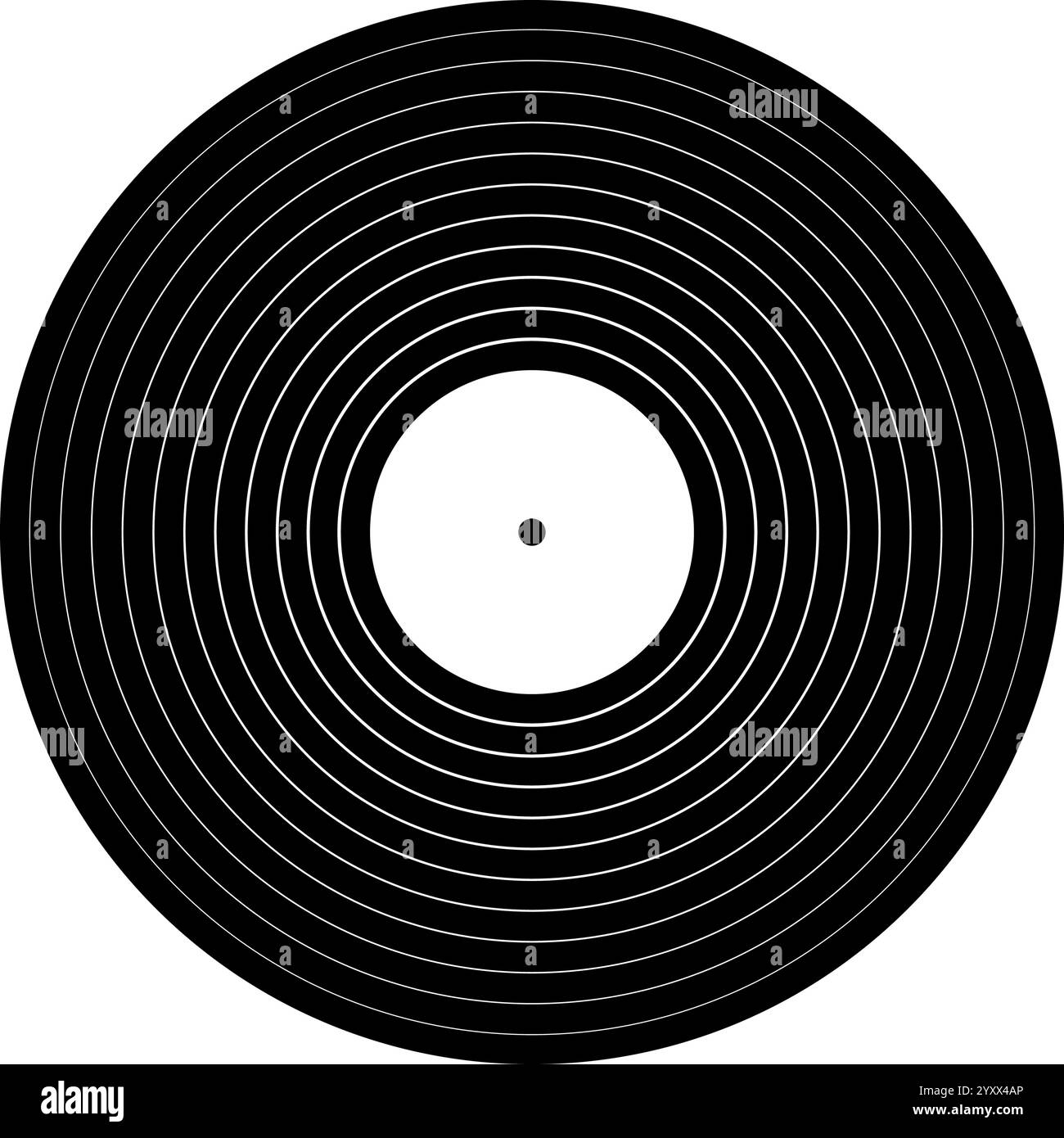 Black vinyl record icon. Long play music plate for gramophone isolated ...